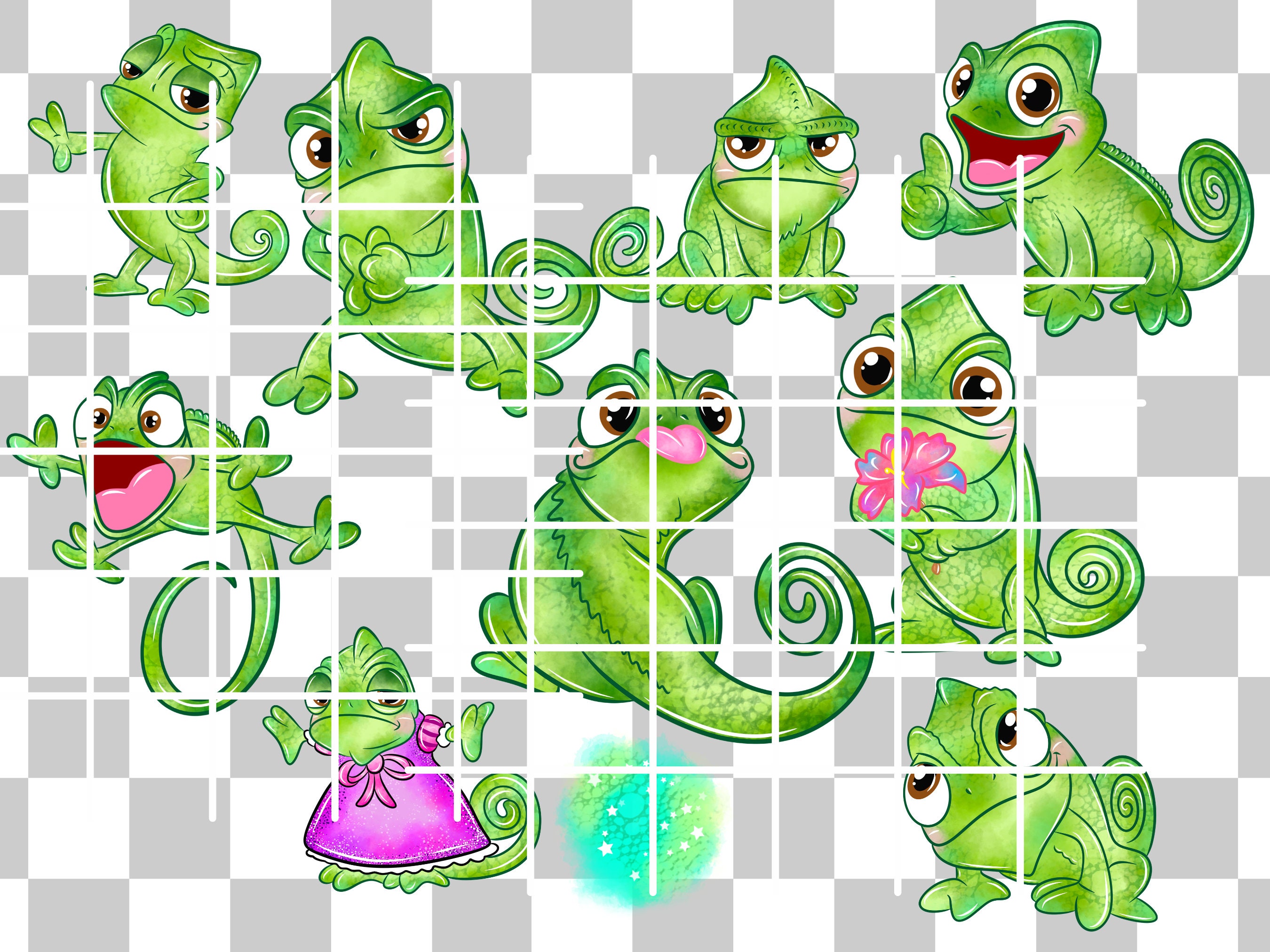 DIGITAL DOWNLOAD , Watercolor Tangled Lizard Pascal 300dpi Watercolor ...