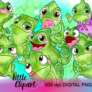 DIGITAL DOWNLOAD , Watercolor Tangled Lizard Pascal 300dpi Watercolor ...