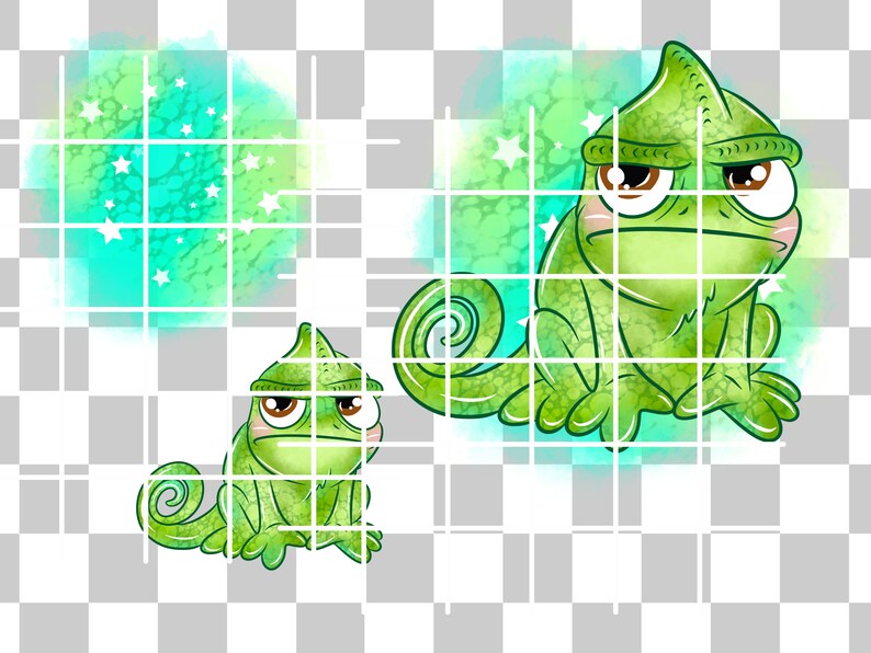 DIGITAL DOWNLOAD , Watercolor Tangled Pascal Watercolor Png Lizard ...