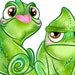 DIGITAL DOWNLOAD , Watercolor Tangled Lizard Pascal 300dpi Watercolor ...