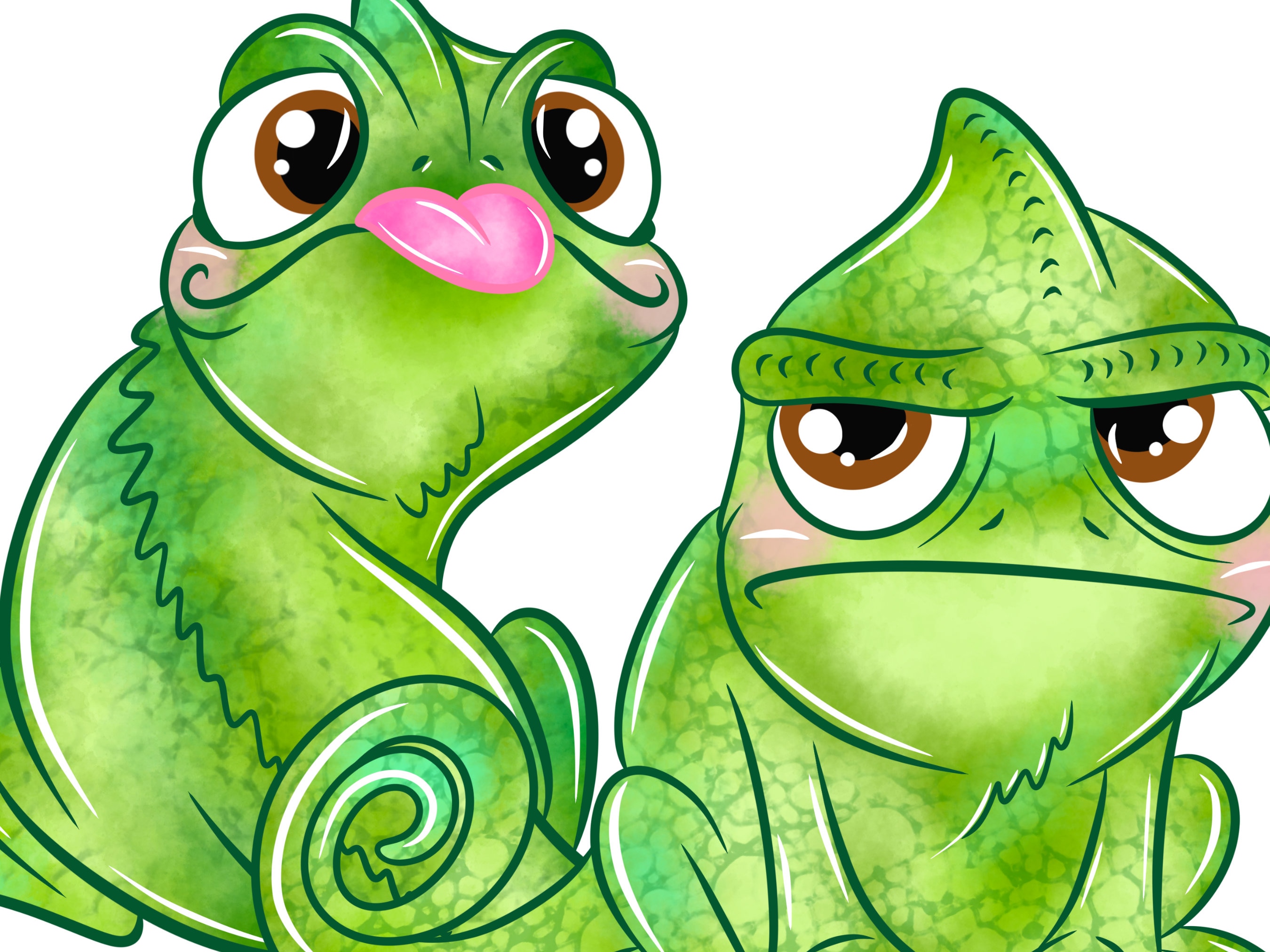 DIGITAL DOWNLOAD , Watercolor Tangled Lizard Pascal 300dpi Watercolor ...