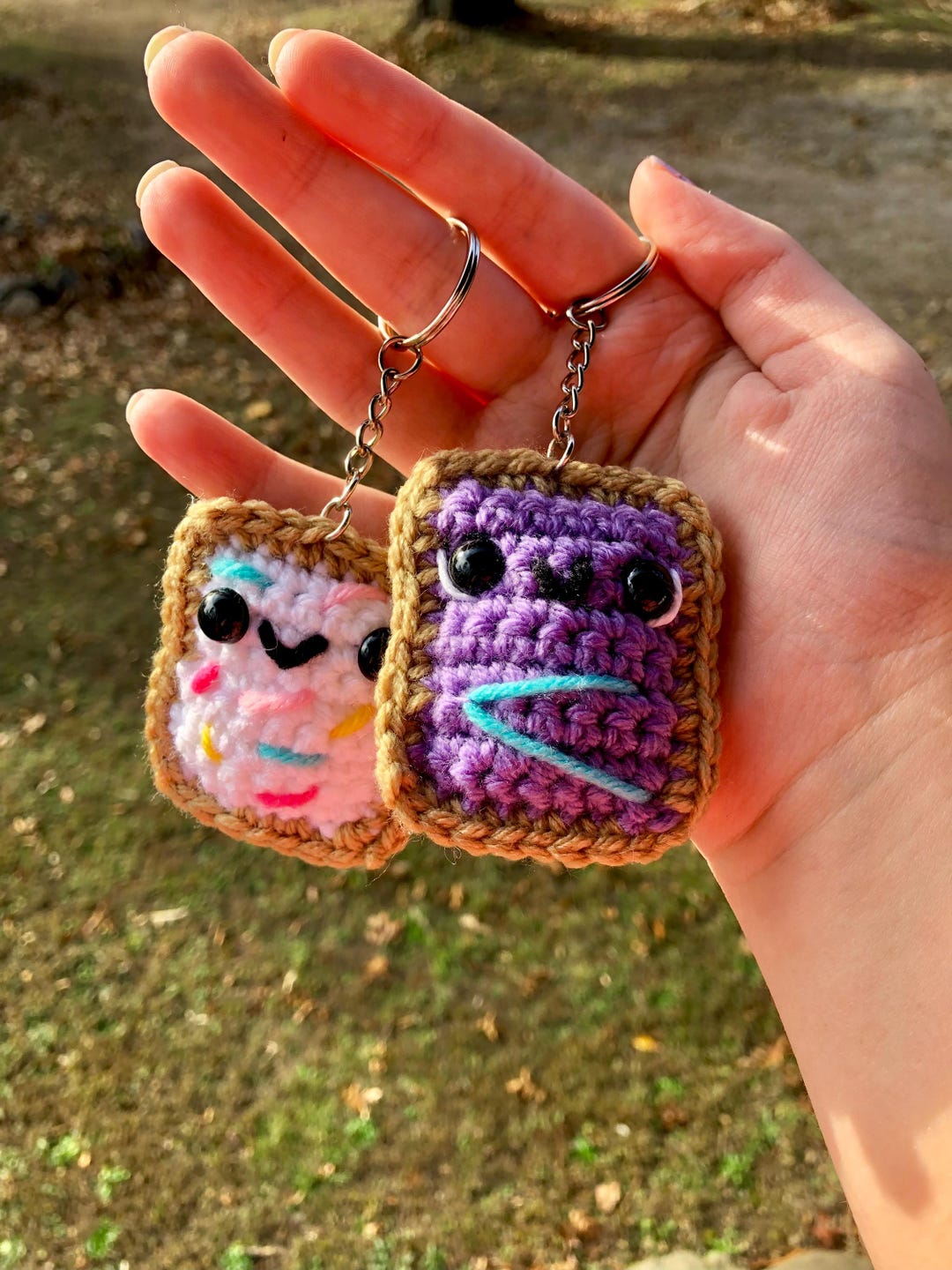 Noah the Crochet Toaster Pastry Keychain - Etsy