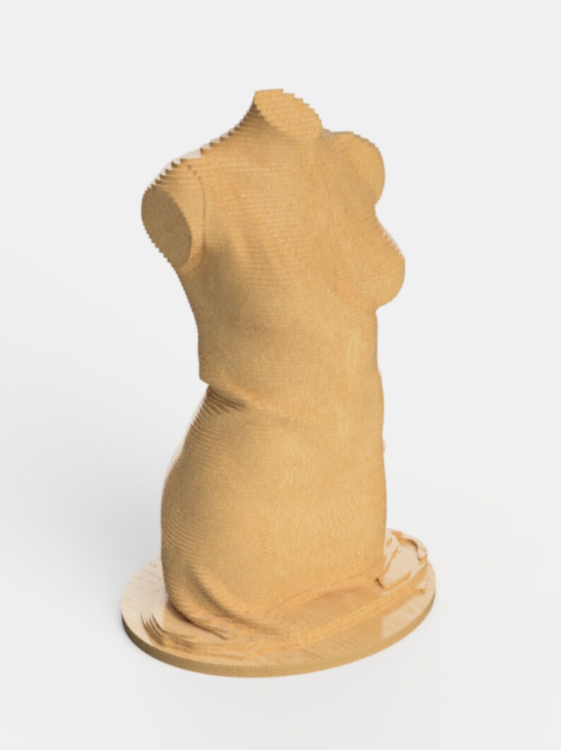 Elegant 3D Women's Torso Vector Template - Perfect for Laser Cutting ...