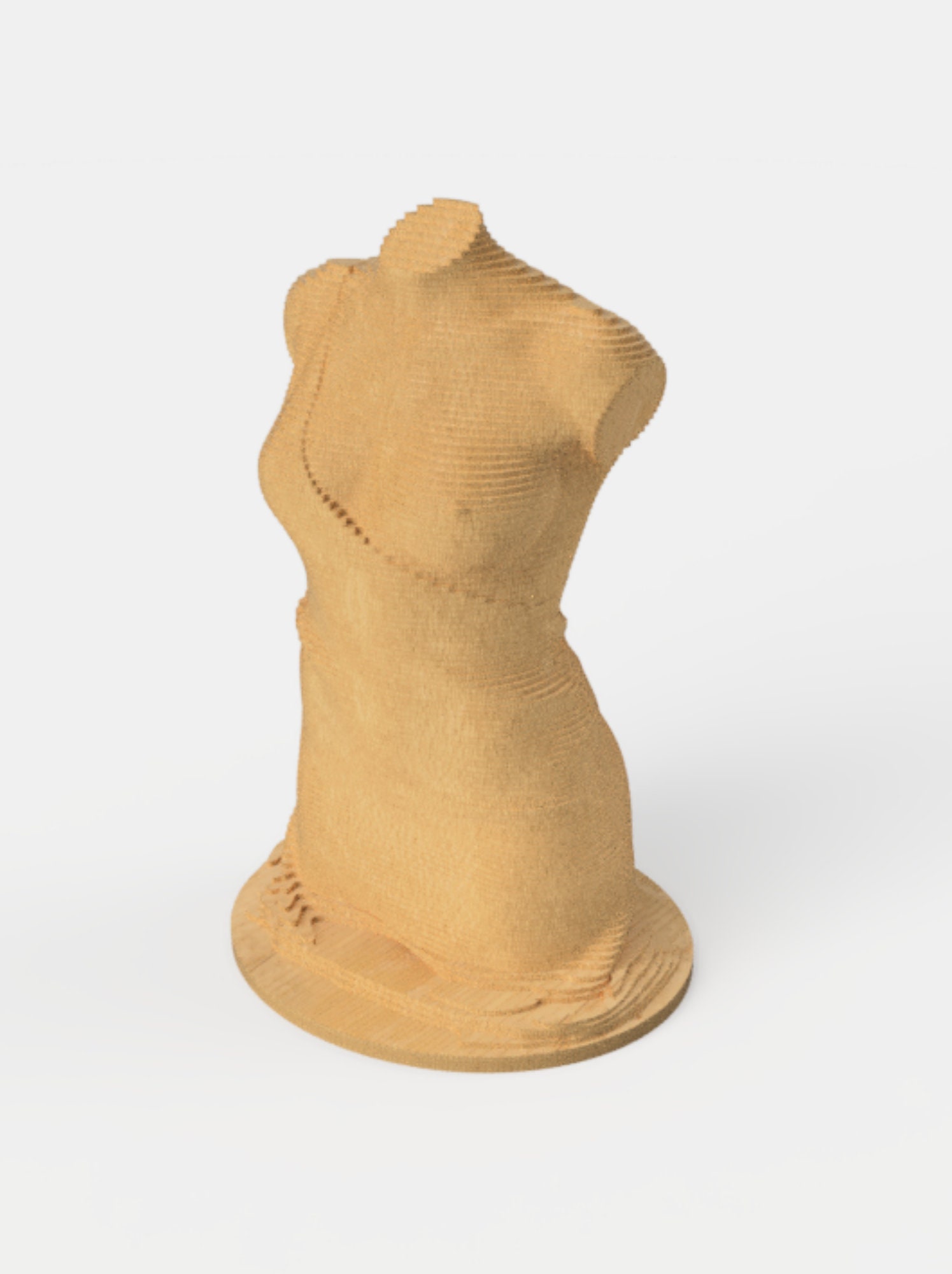 Elegant 3D Women's Torso Vector Template Perfect for Laser Cutting - Etsy