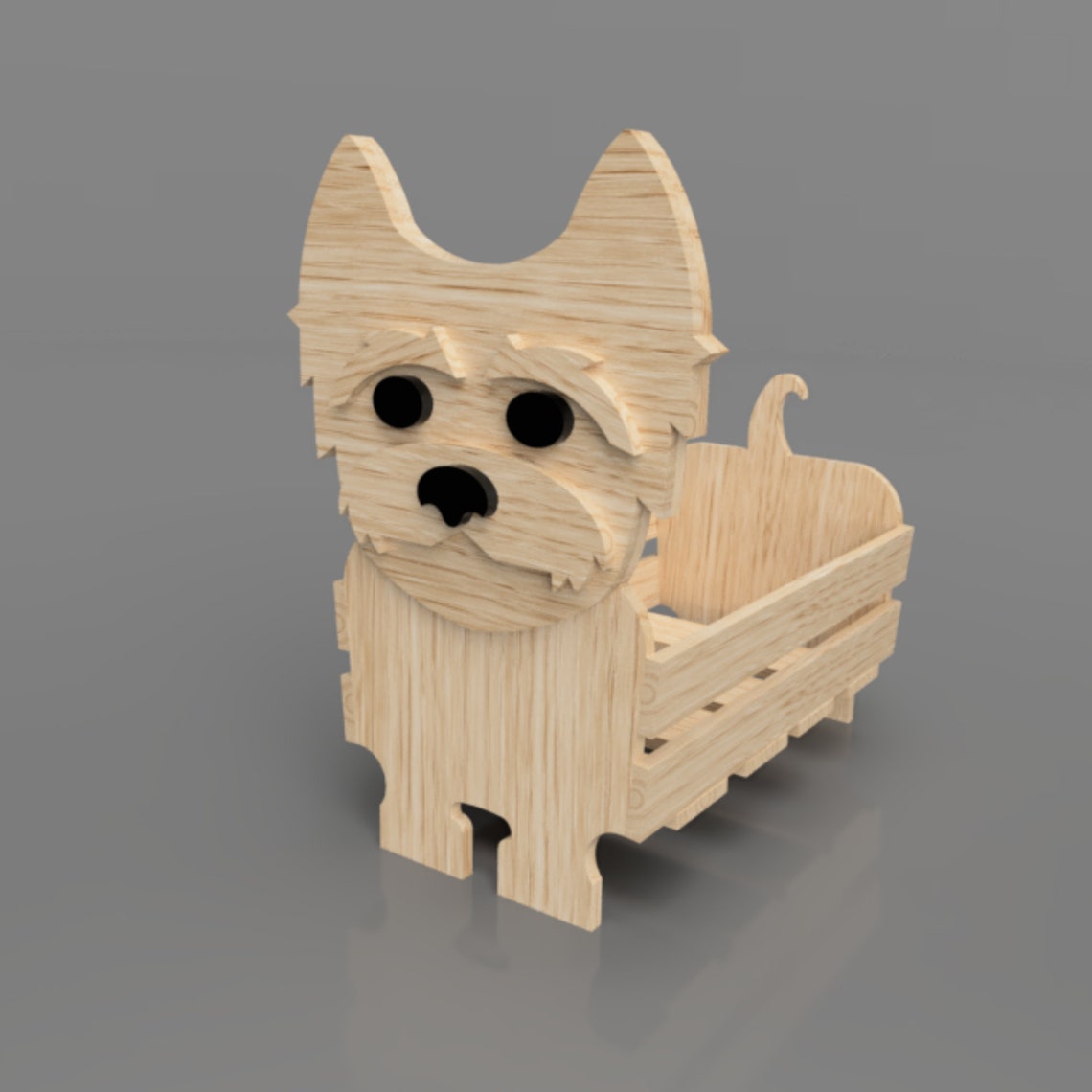 Charming Yorkie Dog Shaped Plant Holder - Rustic Decor for Your Home - Etsy