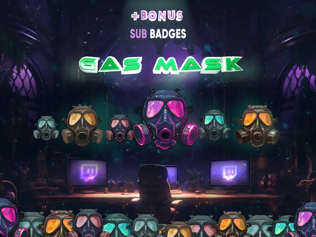Gas Masks Sub Badges Respirator Subscriber Badges for Twitch Community ...