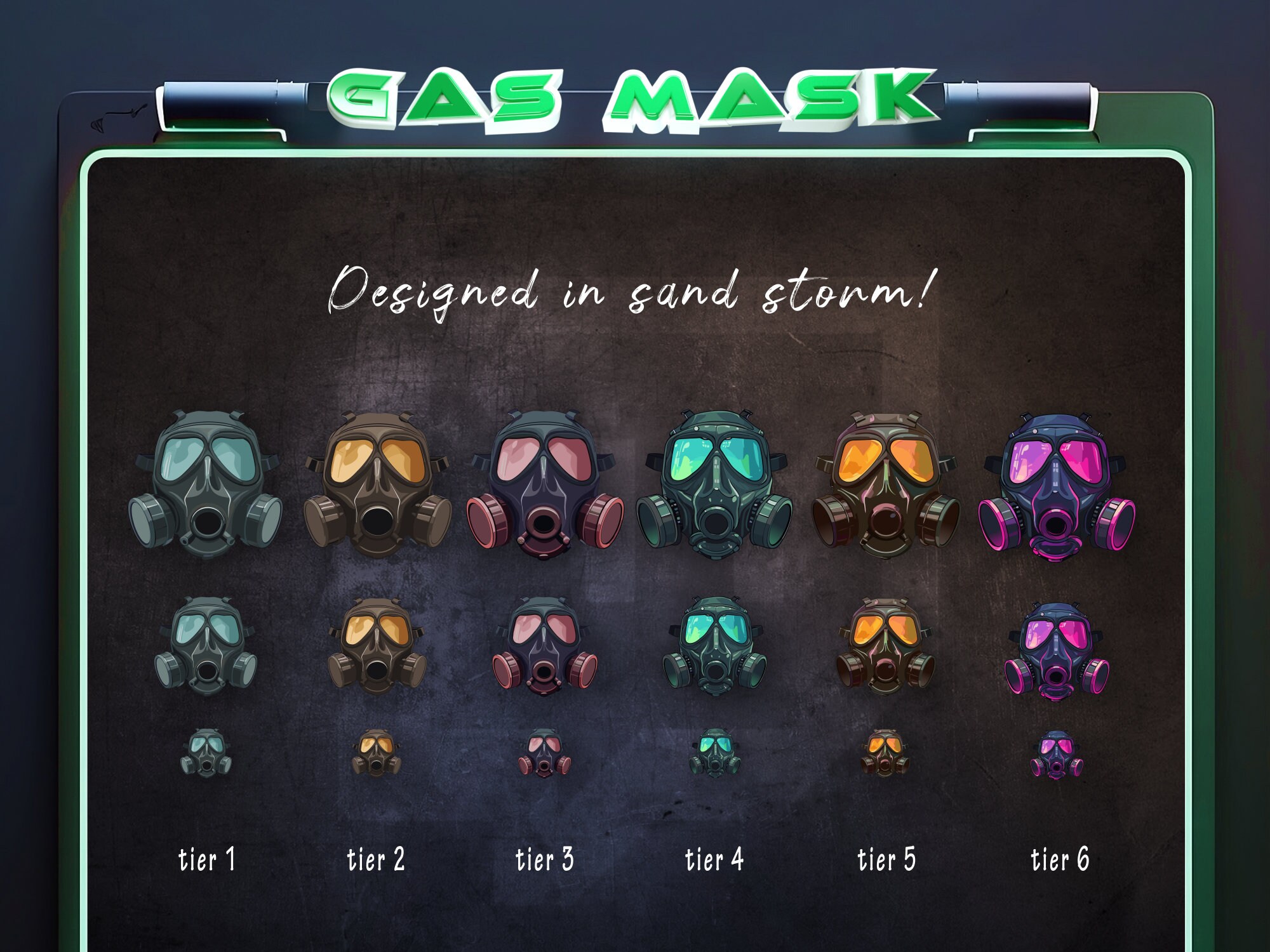 Gas Masks Sub Badges Respirator Subscriber Badges for Twitch Community ...