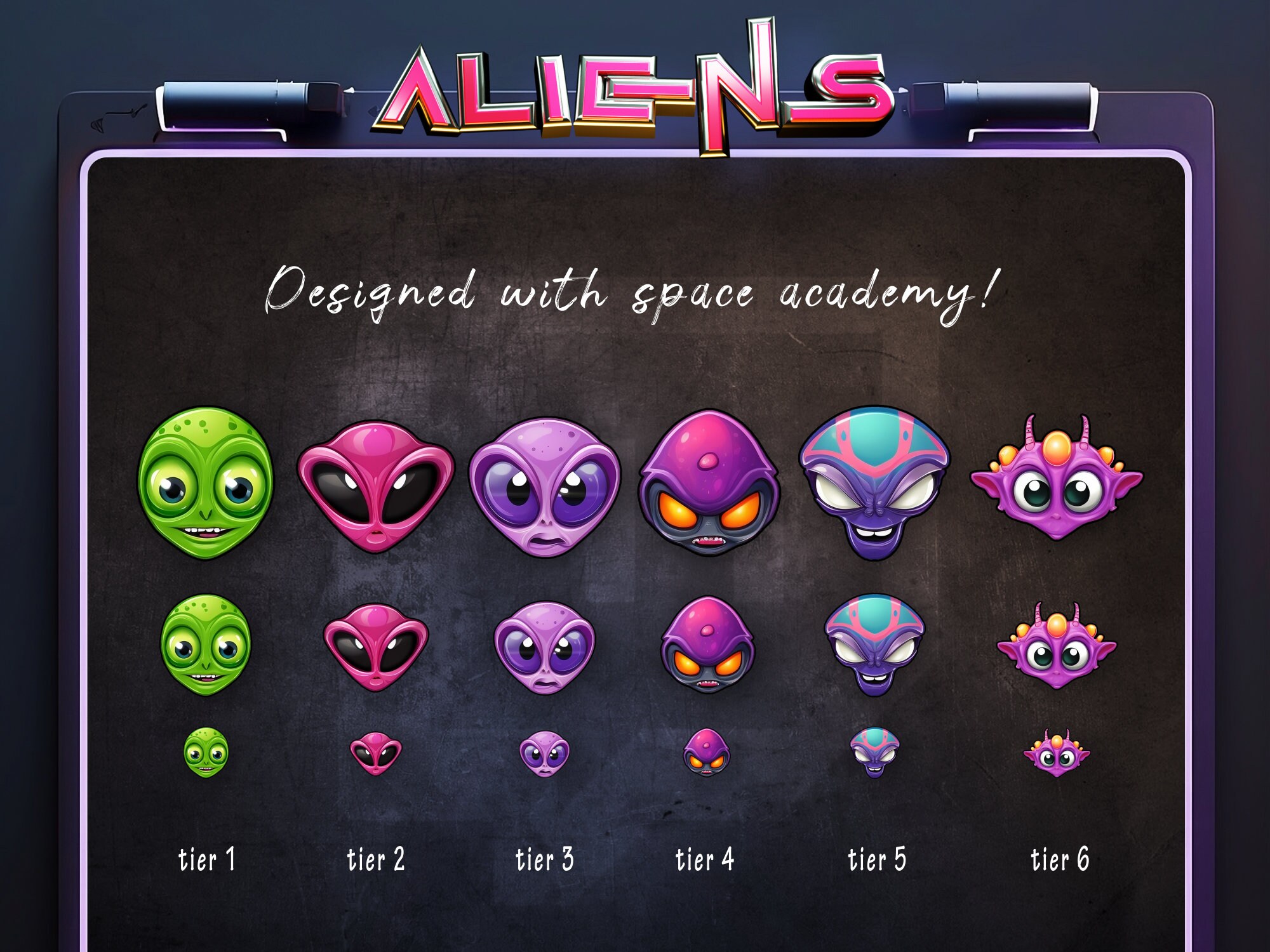 Alien Sub Badges UFO Subscriber Badges for Twitch Community Space Sub ...