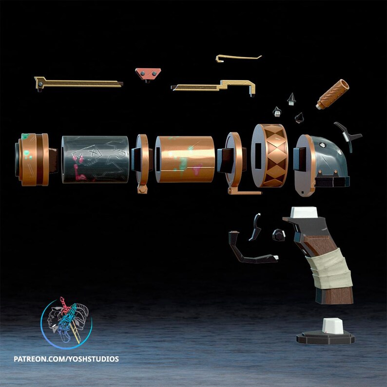 Jinx Pistol Prop 3D Printed in PLA - Etsy