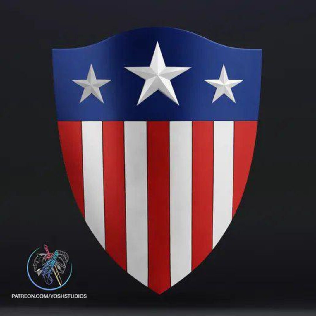 WW2 Captain America Shield 3D Printed Resin Unpainted Unassembled KIT ...