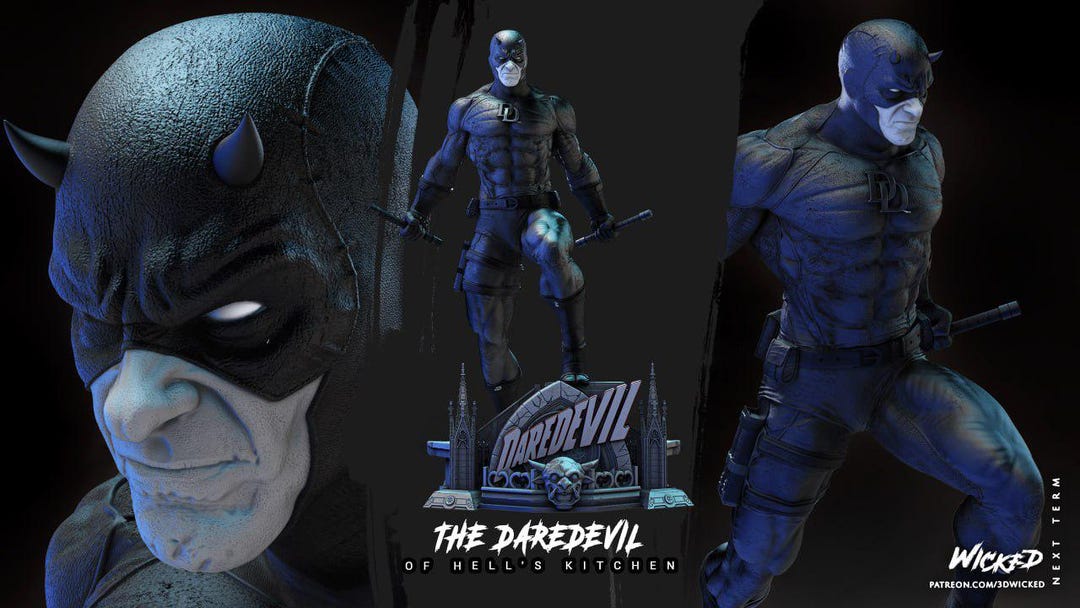 Wicked Daredevil Statue STL 3D FILE - Etsy