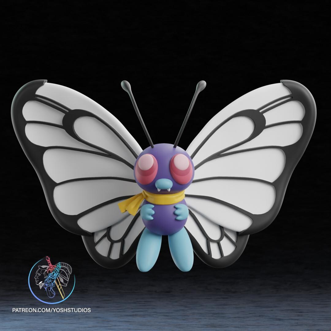 Butterfree Life Size Pokemon 3D PRINTED PLA Magnets Included - Etsy
