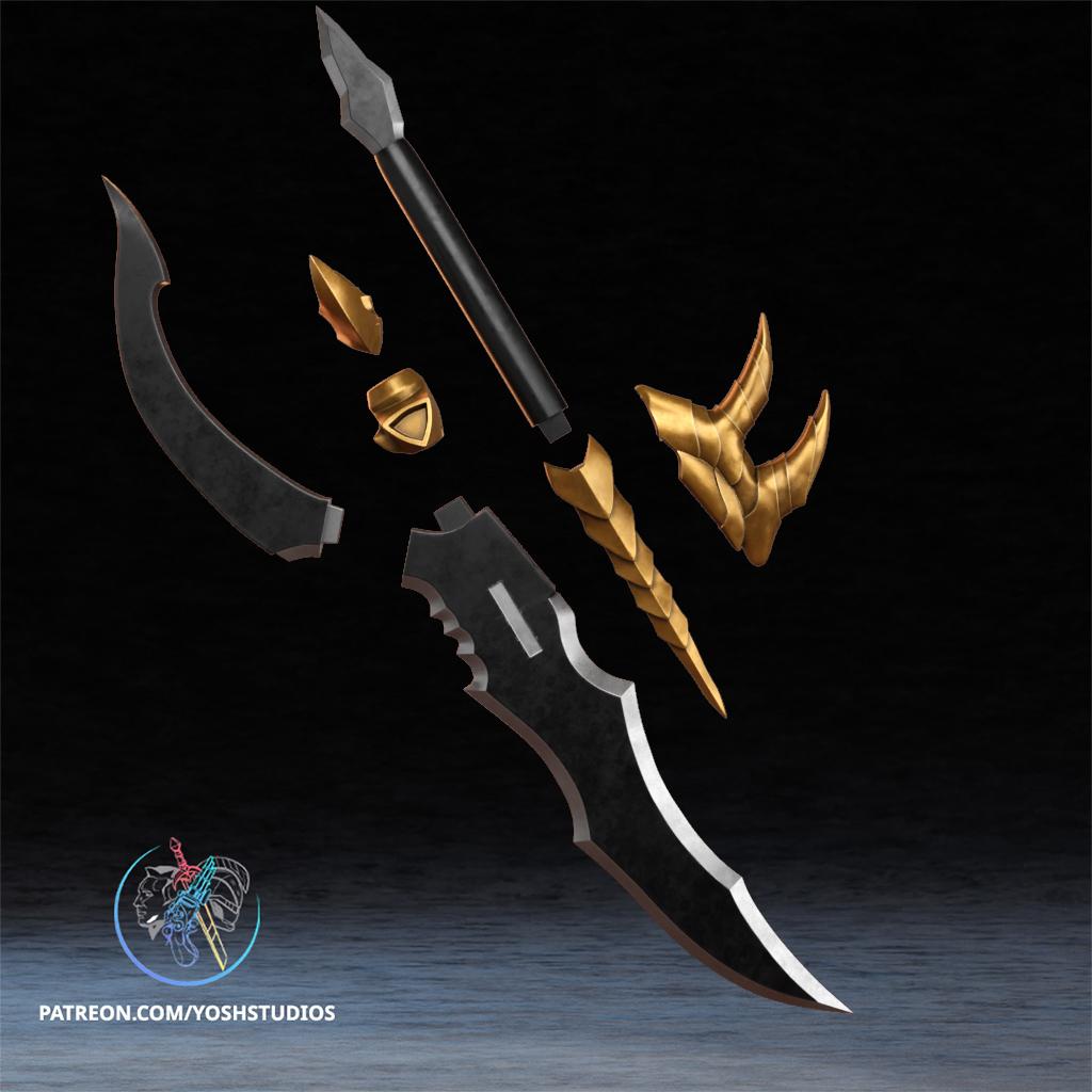 Venom Fang Dagger Solo Leveling 3D Printed in Pla GREY Magnets Included ...