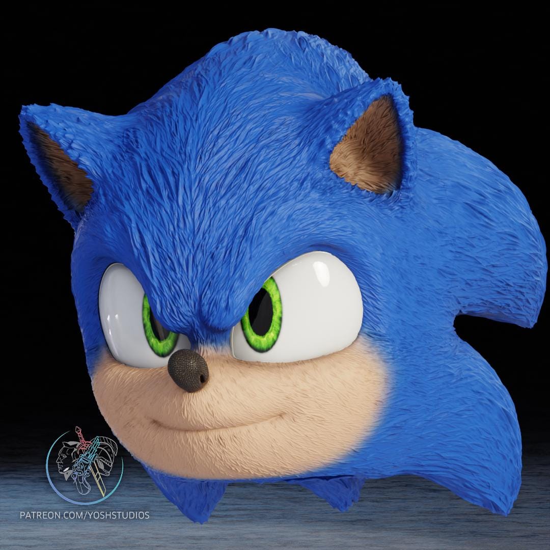 Sonic Mask 3D PRINTED PLA Exclusive Unpainted - Etsy UK