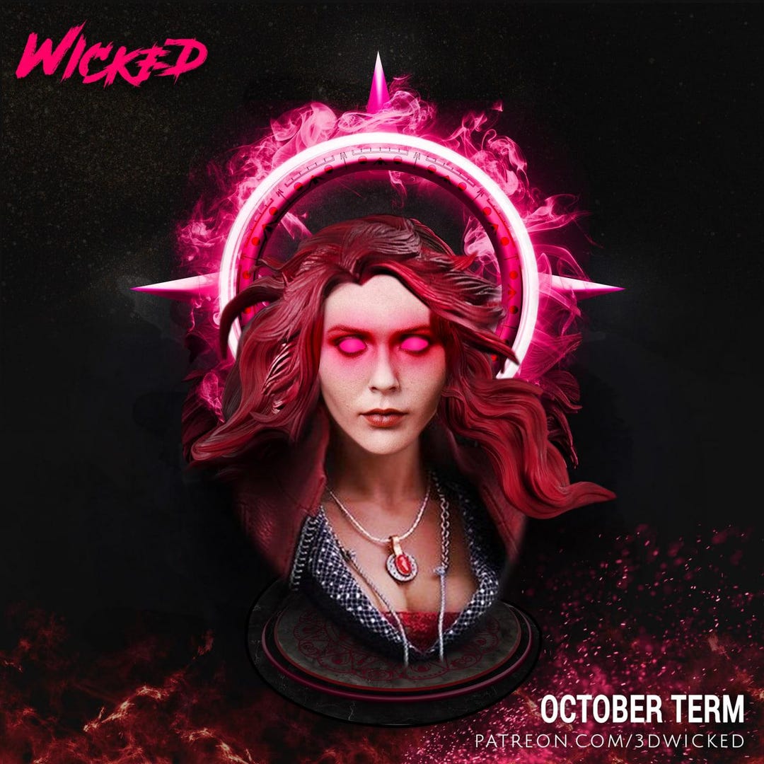 Wicked Scarlett Witch Bust STL 3D FILE - Etsy