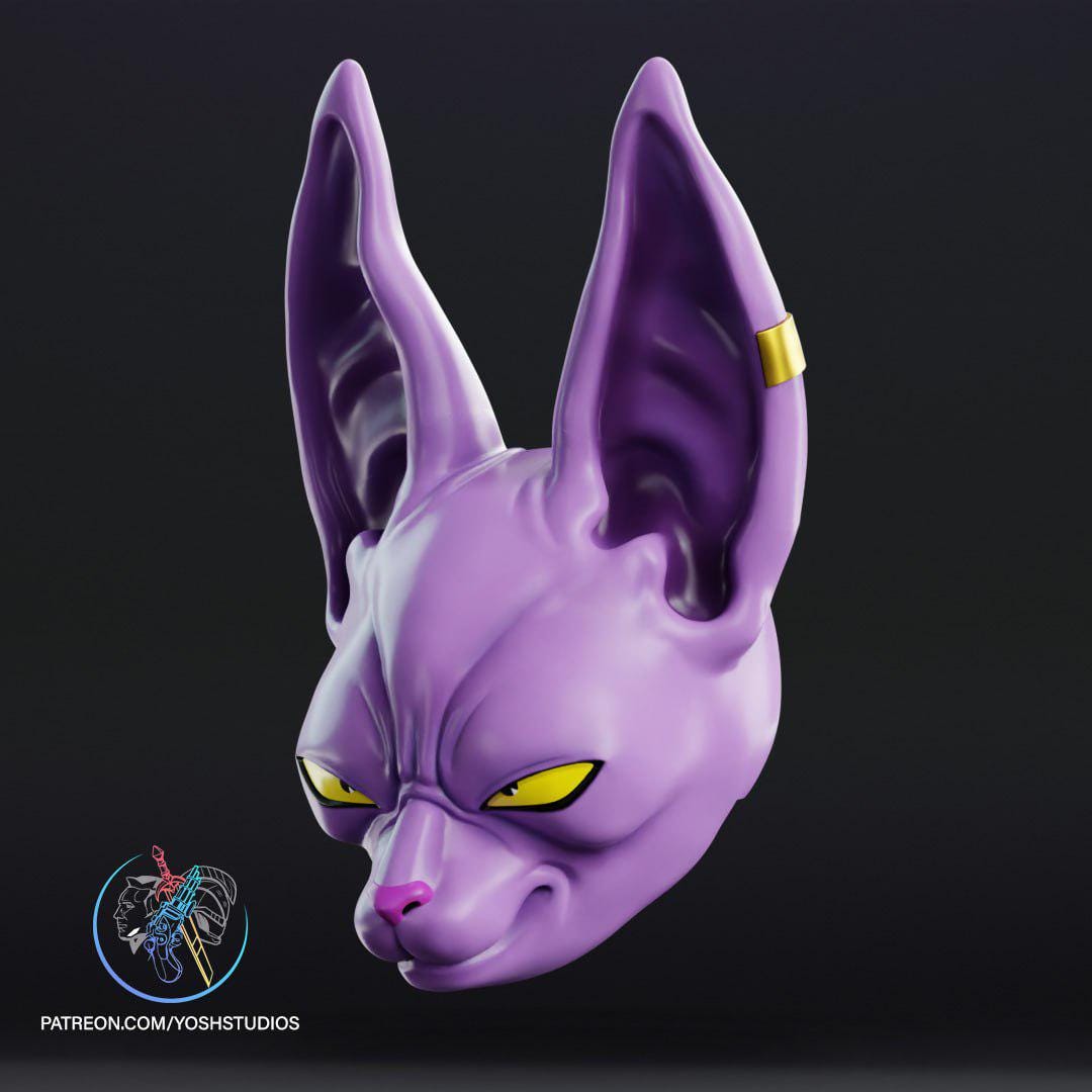 Beerus or Broly Mask 3D PRINTED PLA Unpainted Magnets Included - Etsy
