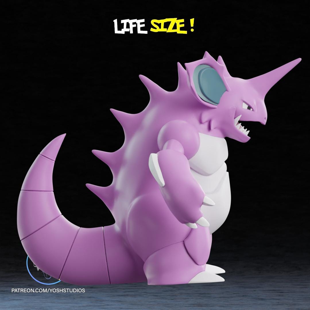 Nidoking Life Size Pokemon 3D PRINTED PLA Magnets Included - Etsy