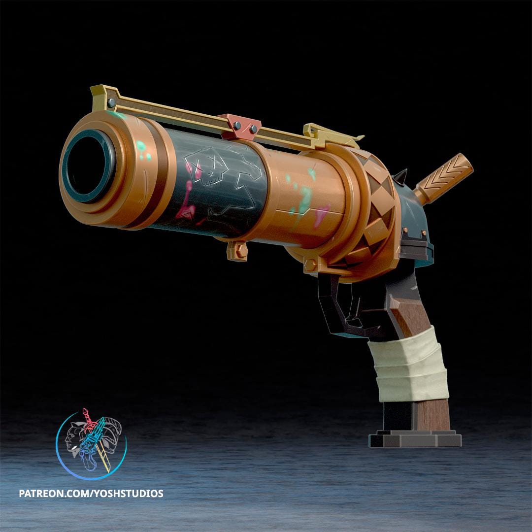 Jinx Pistol Prop 3D Printed in PLA - Etsy