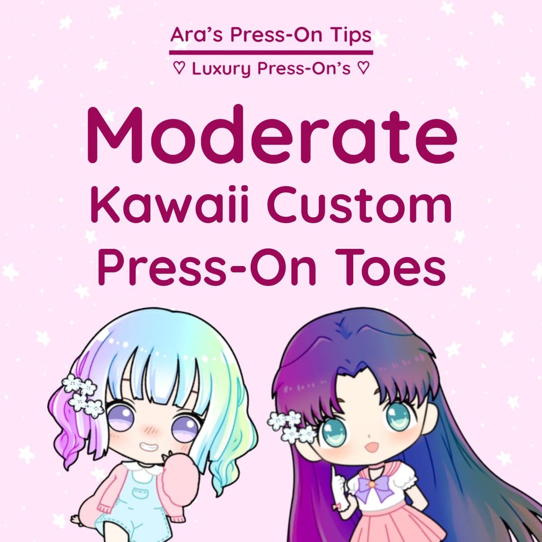 Luxury Press on Toe Nails | Moderate Kawaii Custom Press on Toes ...