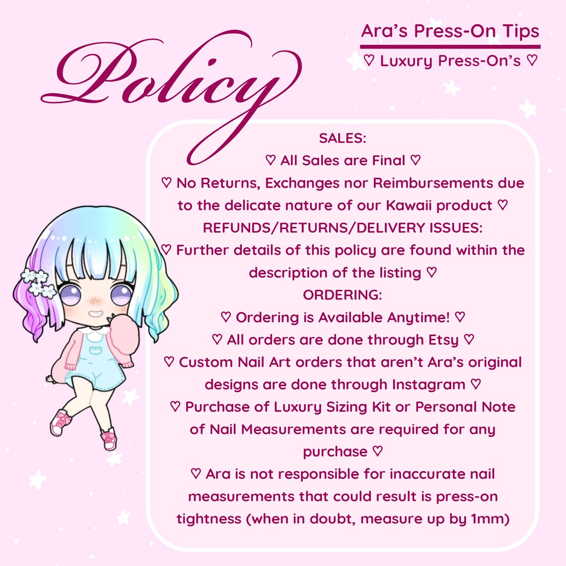 Luxury Press on Nails Dreamy Kawaii dreamy Symphony Women's Press on ...
