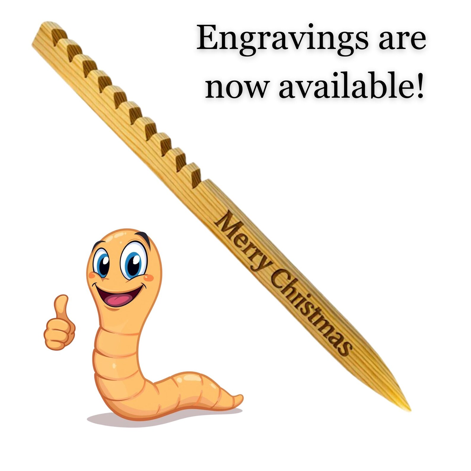 Worm Grunting Stick: Pine Wood Worm Caller for Bait Collection - Etsy ...