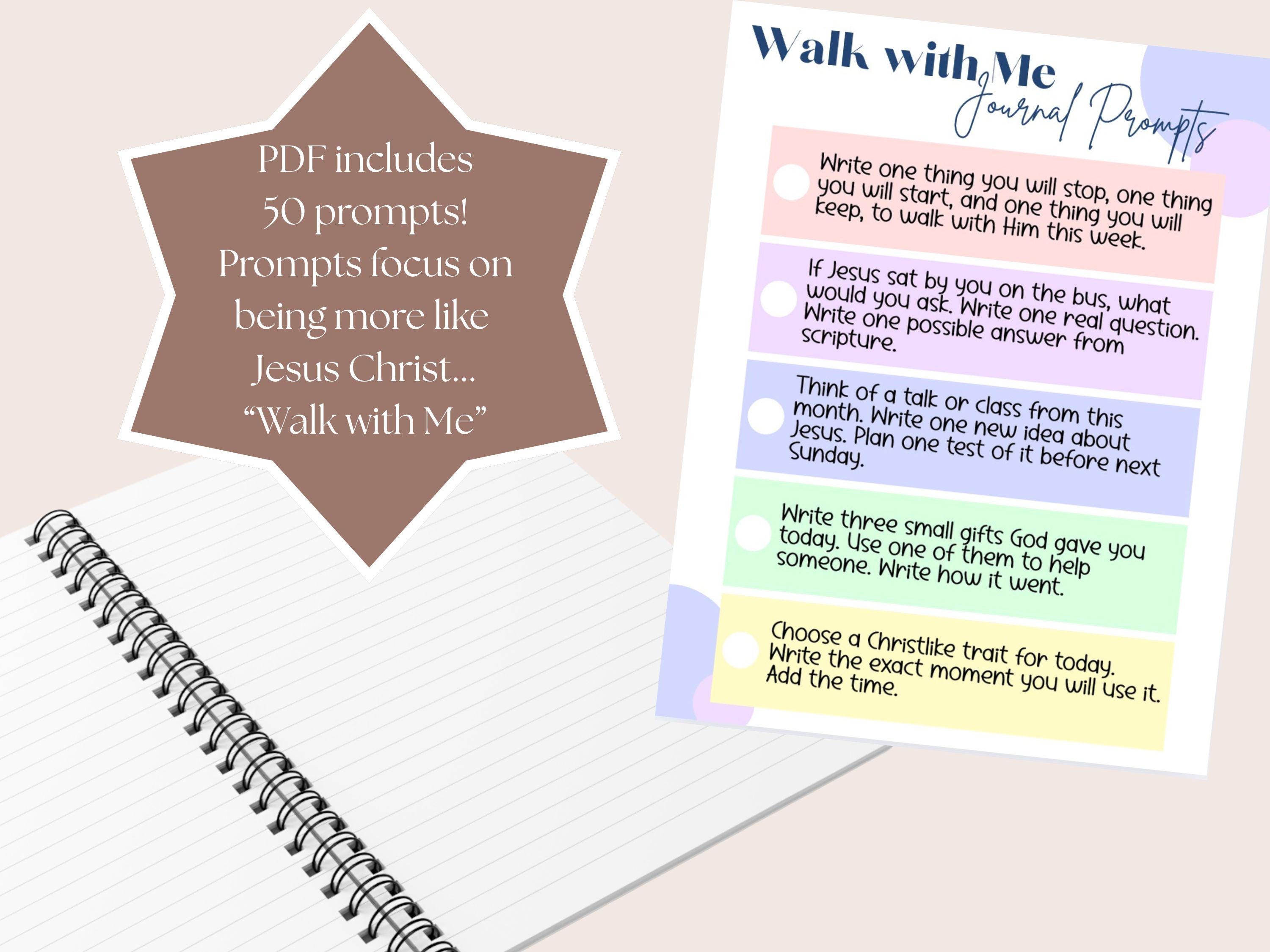 Walk With Me 2026 LDS Youth Theme Scripture Journal Spiral Notebook for ...
