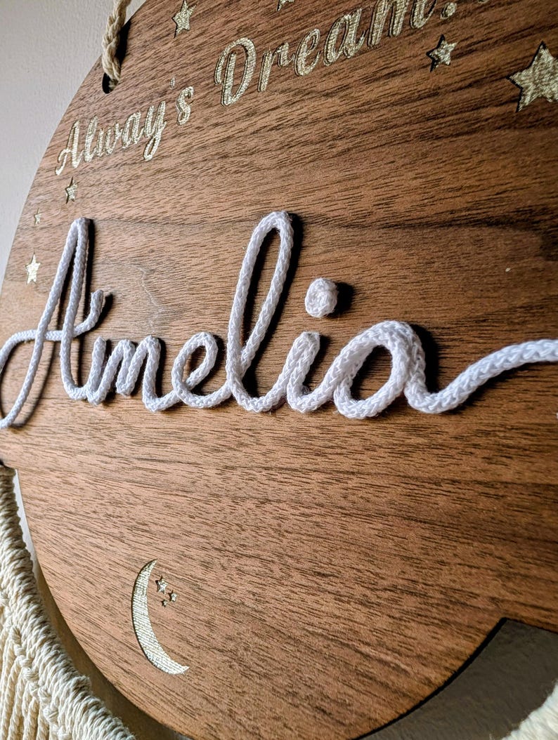Rainbow Name Sign, Round Wooden Sign - Etsy UK