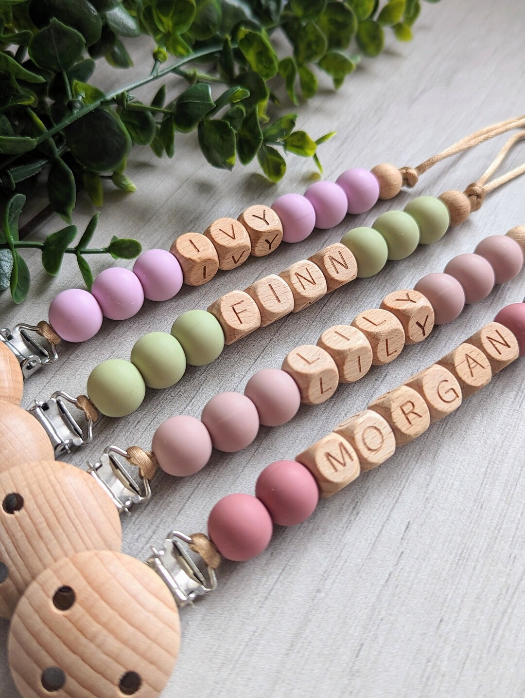 Personalised Dummy Clip, Dummy Chain, Dummy Holder, Silicone Dummy Clip ...