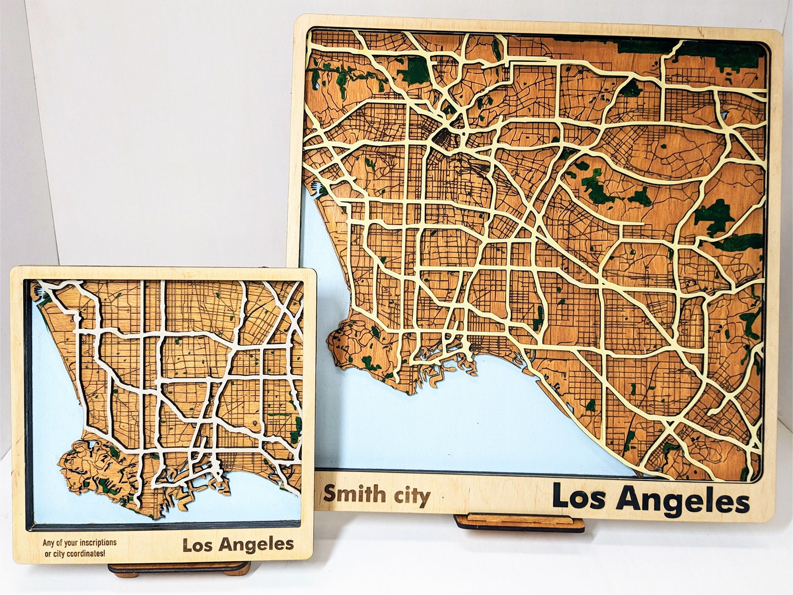 Custom Wooden Any City Map 3D Wall Decor Multilayer Laser Cut Map ...