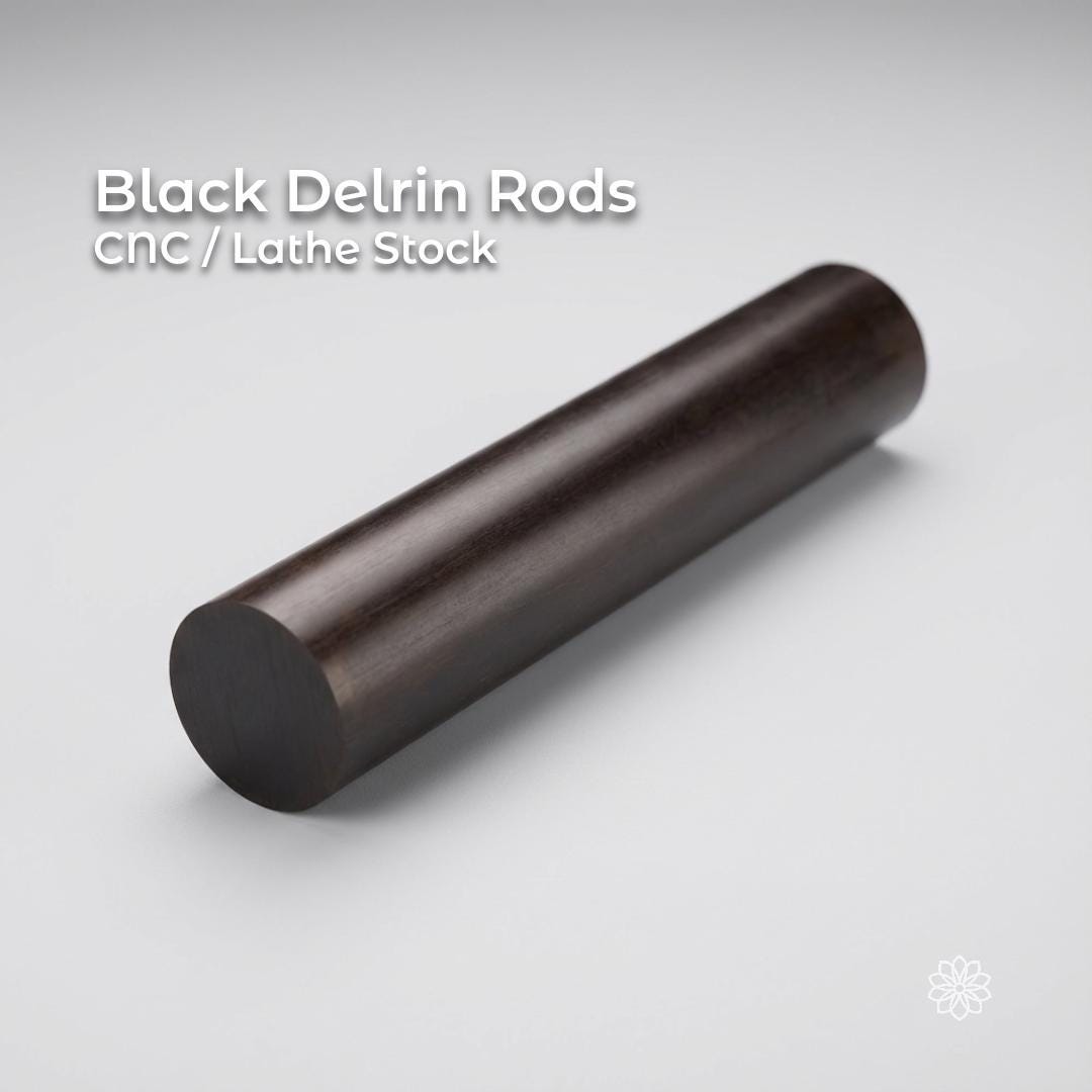 Black Delrin Rods: CNC Machining Round Stock - 100mm Long - Etsy