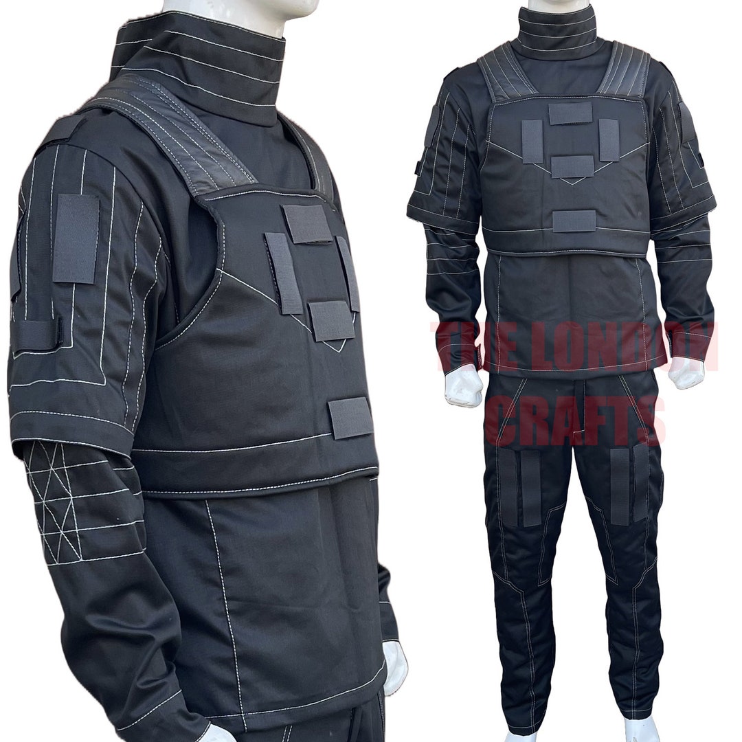 Mandalorian Flight Suit With Velcro, Black Din Djarin Costume Cosplay ...