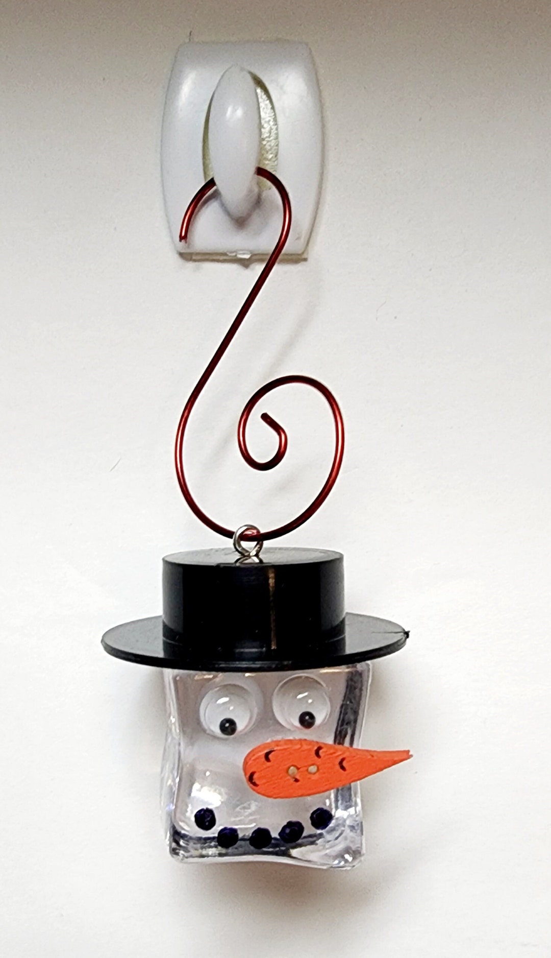 Christmas Clear Ice Cube Snowman Ornament - Etsy