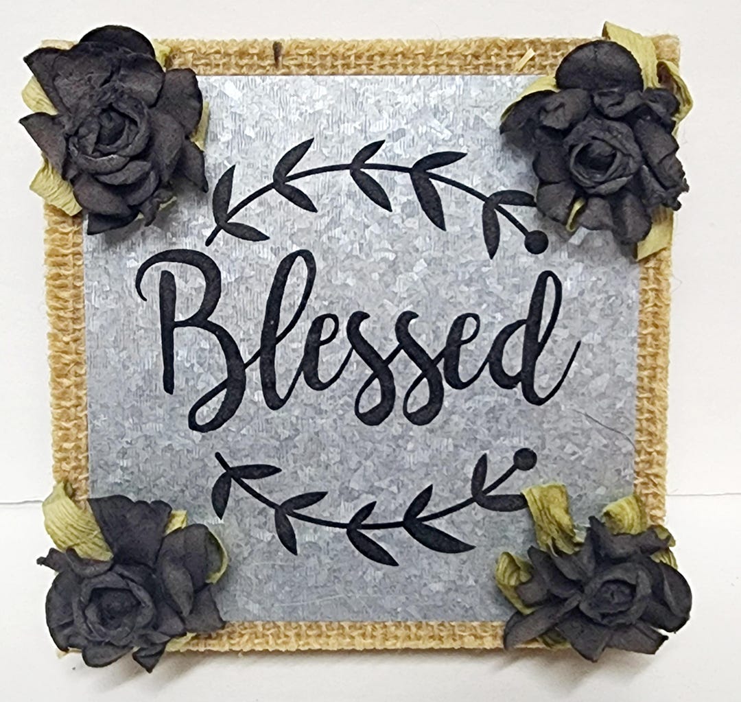Inspirational Saying Shadow Box Picture With Paper Flowers - Always ...