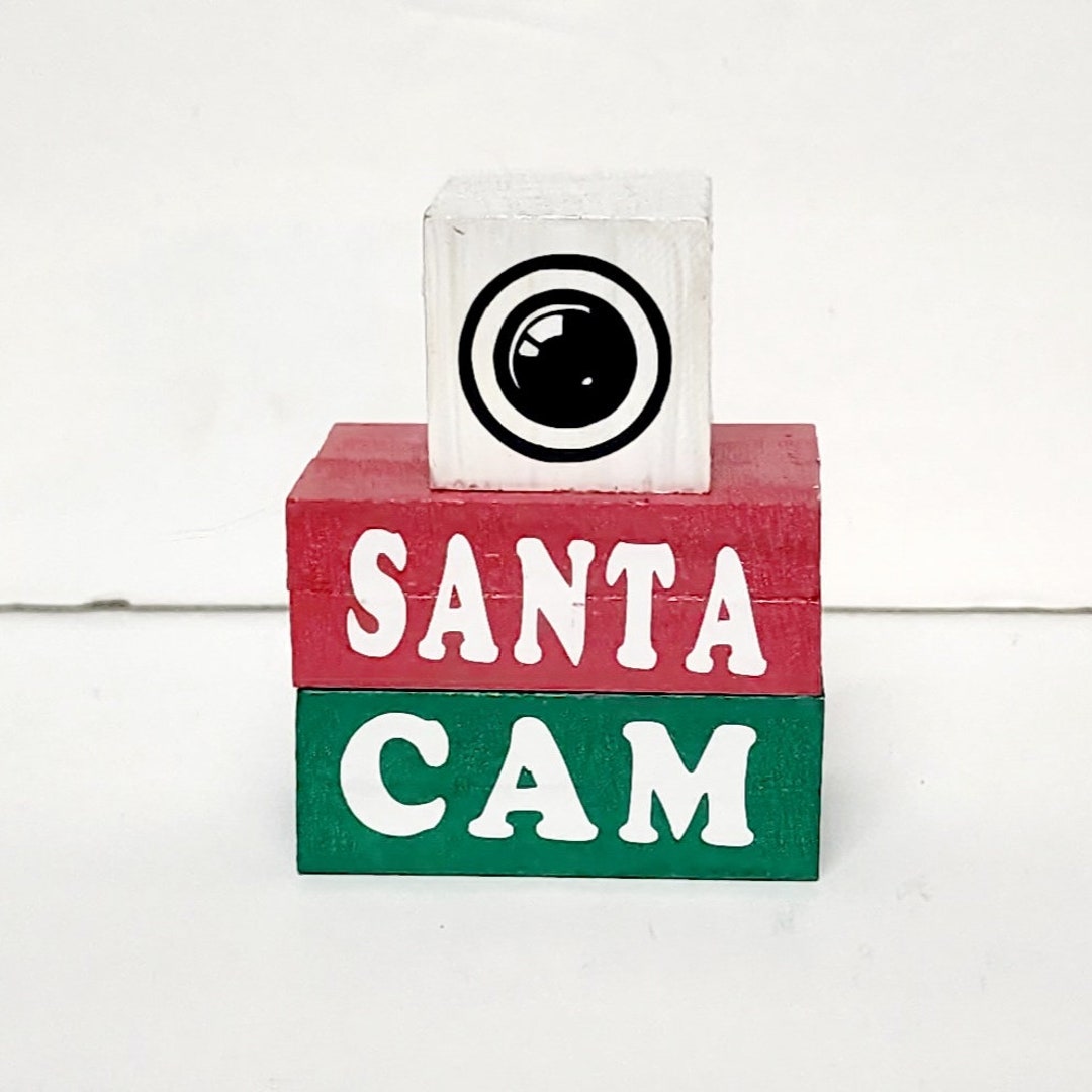 Unique Hand-painted Santa Cam Decoration Christmas Santa Camera Red ...