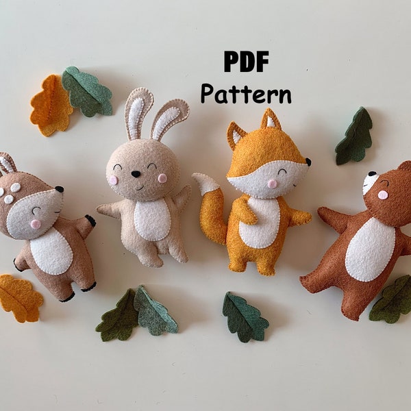 Felt Forest Animals - Etsy