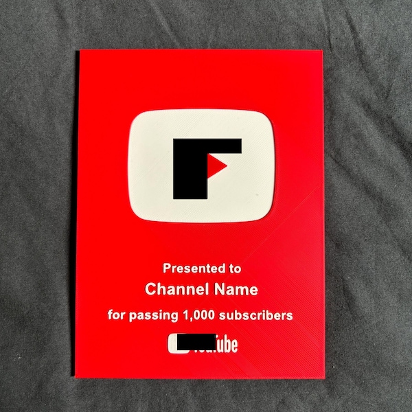 Custom Youtube Play Button - Etsy