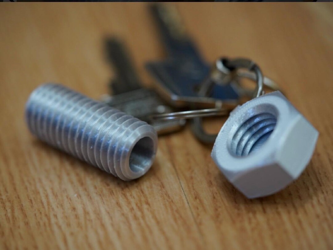Secret Storage Keychain – Nut and Bolt With Hidden Compartment - Pill ...