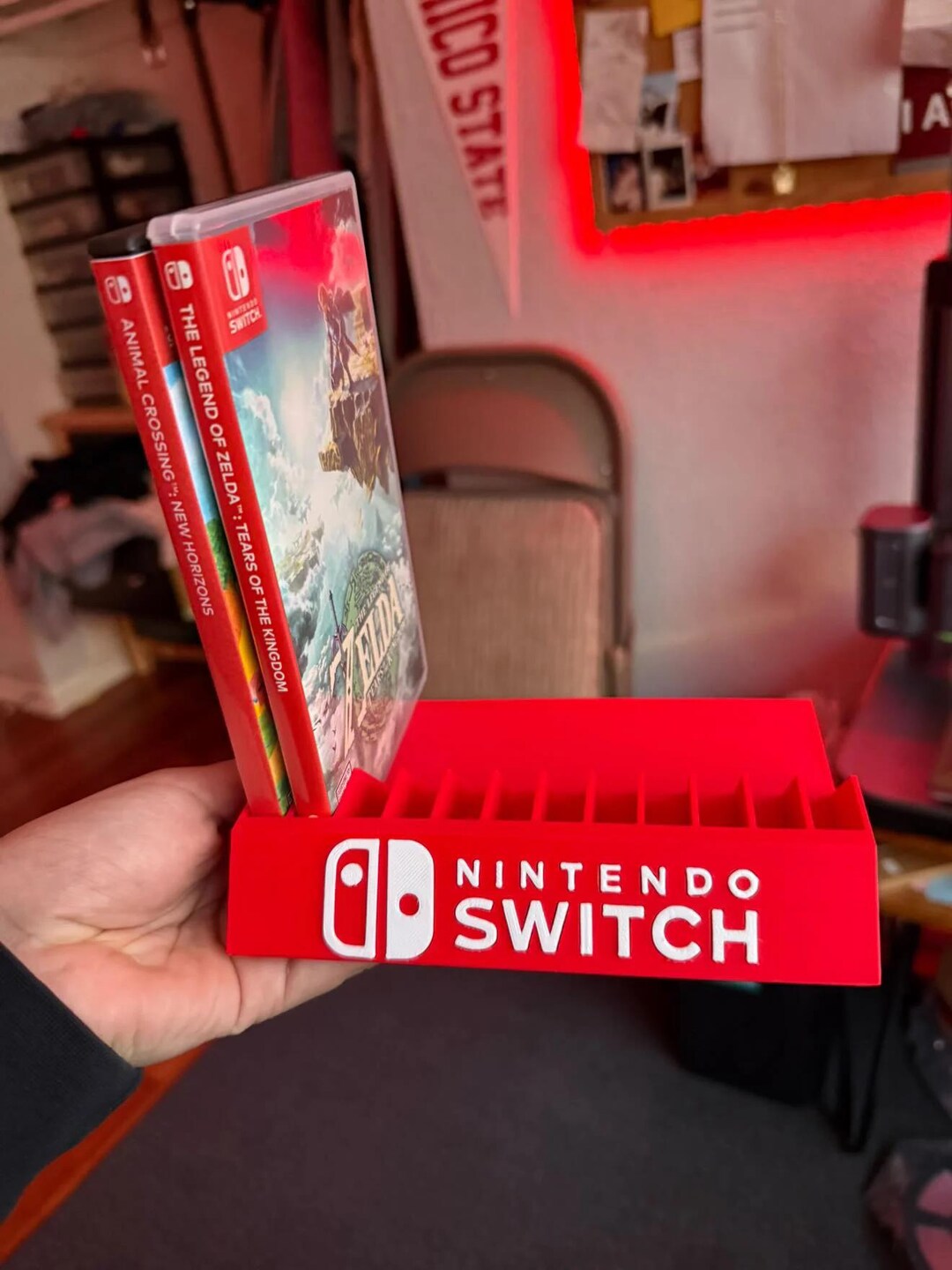 Nintendo Switch™ Game Organizer - 3D Printed Holder for 12 Games ...