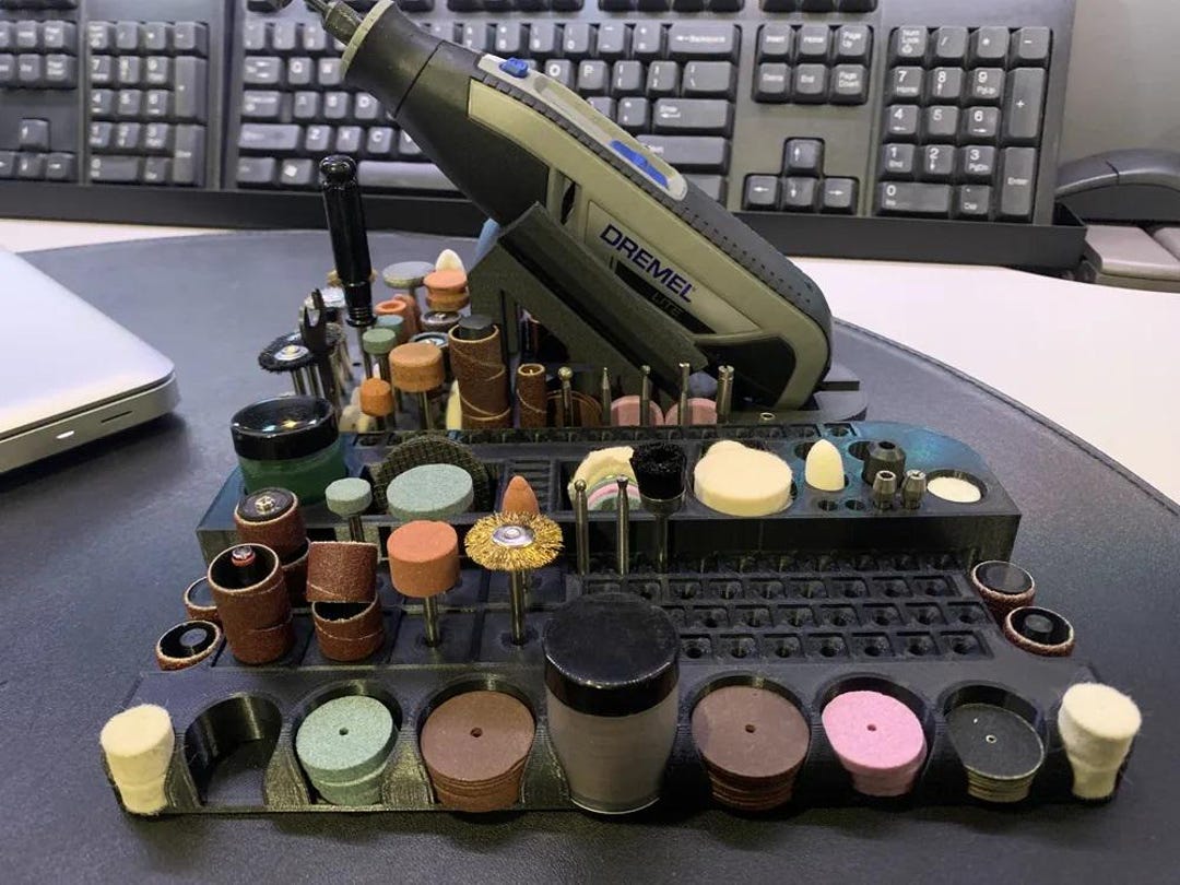 Dremel Standard Holder & Bit Organizer - 3D Printed, Multiple Color ...