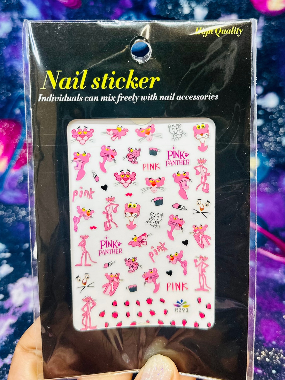 Pink Animal Nail Stickers | Pink Panther Nail Stickers - Etsy