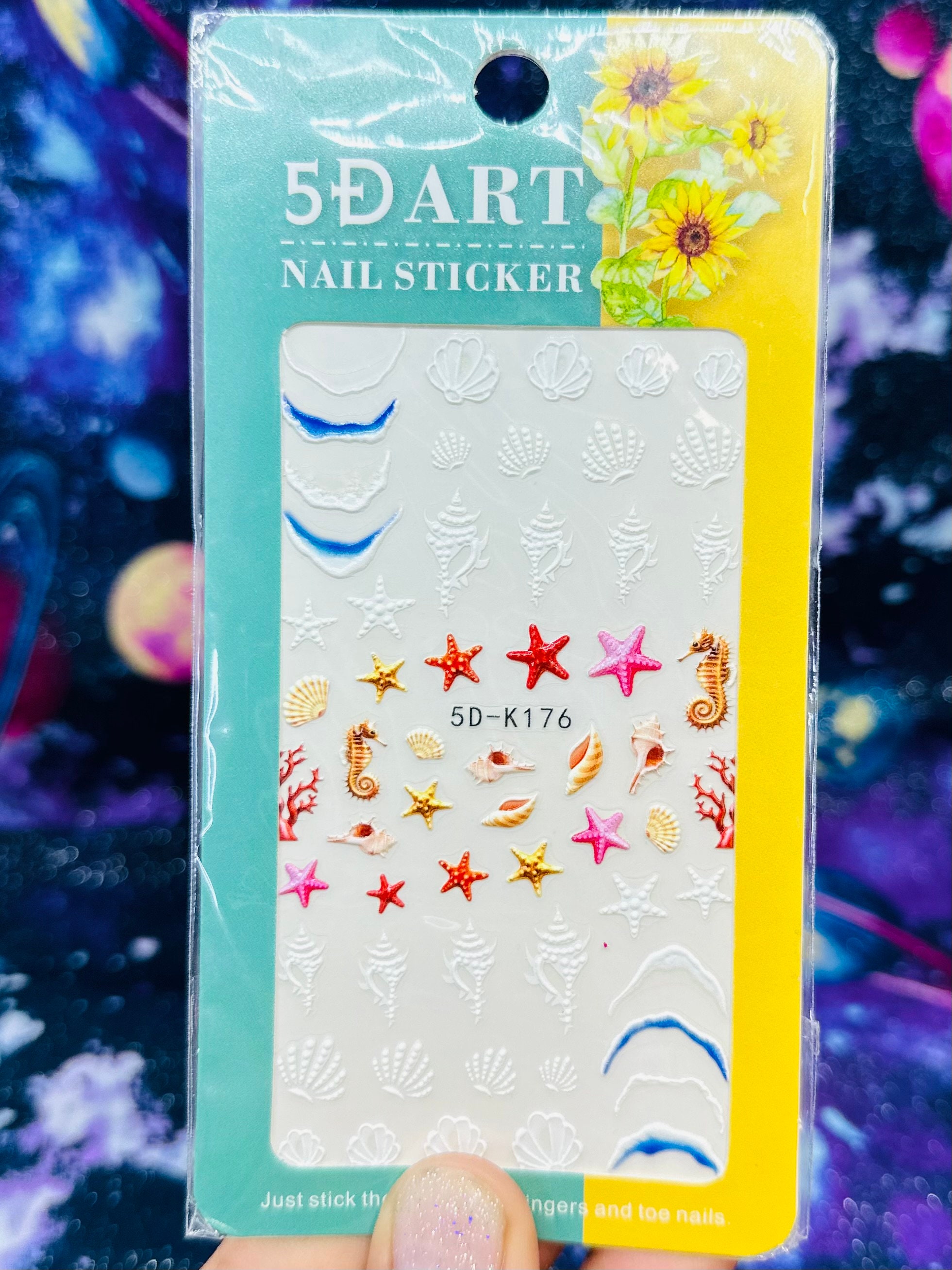 Mermaid Nail Stickers |5D Nail Art Stickers - Etsy