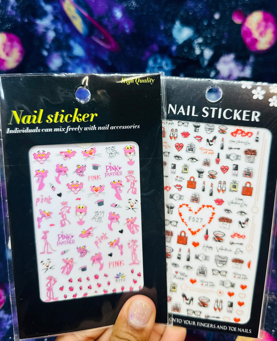 Pink Animal Nail Stickers | Pink Panther Nail Stickers - Etsy