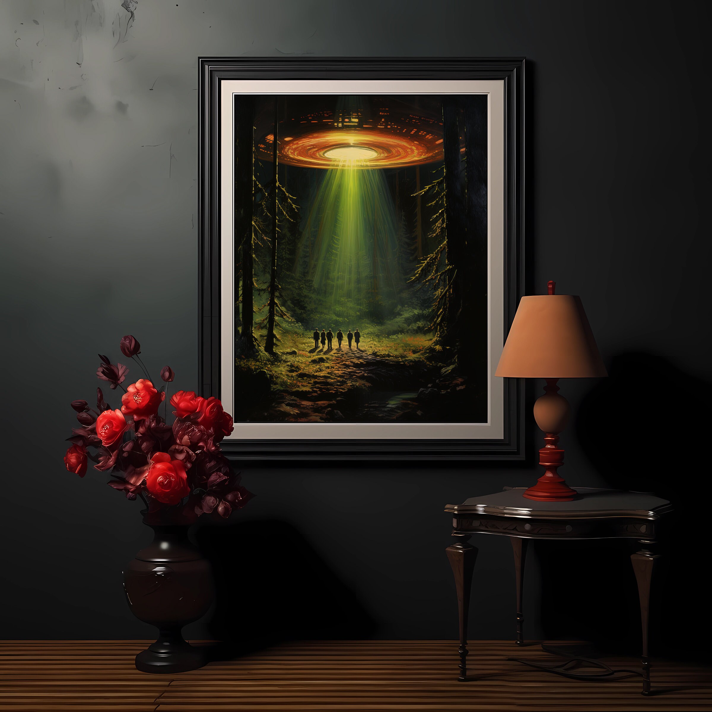 UAP UFO Art Print Art Home Office Decor College Dorm Room Mystery Wall ...