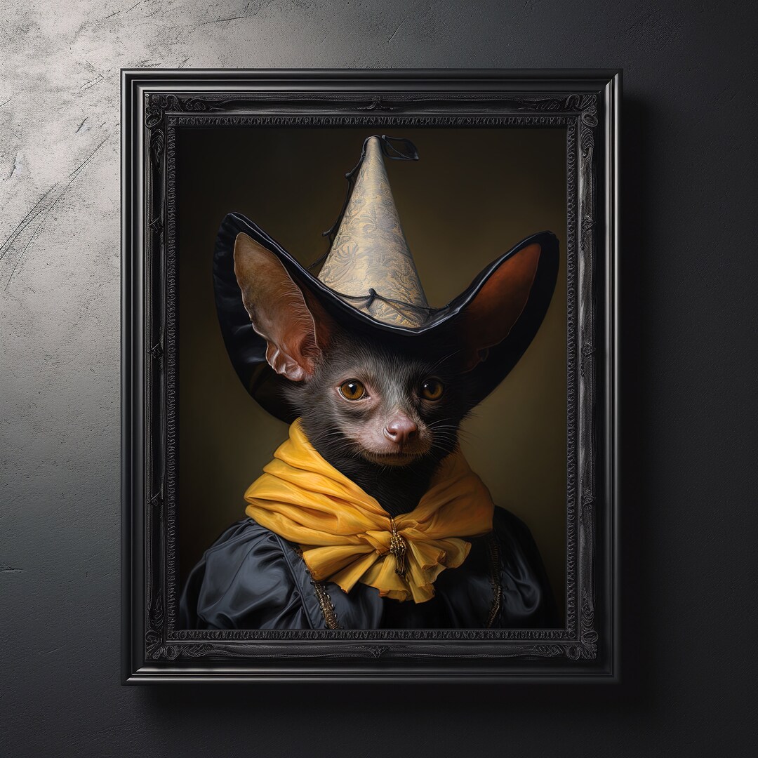 Victorian Vampire Bat Art Print: Gothic Witchy Halloween Decor - Etsy