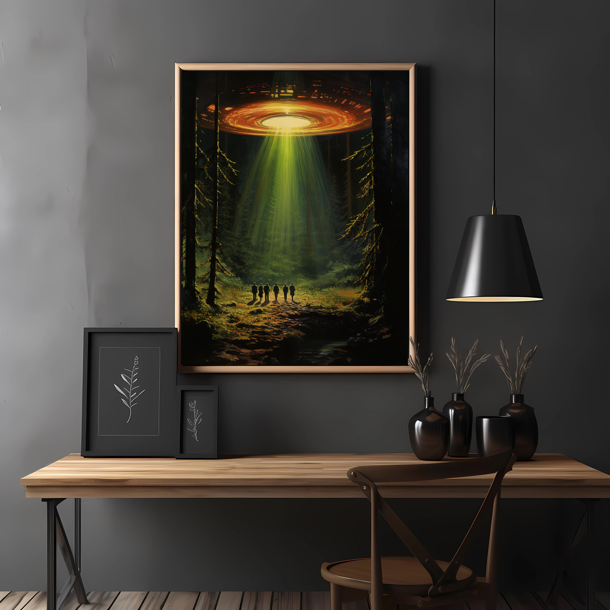 UAP UFO Art Print Art Home Office Decor College Dorm Room Mystery Wall ...