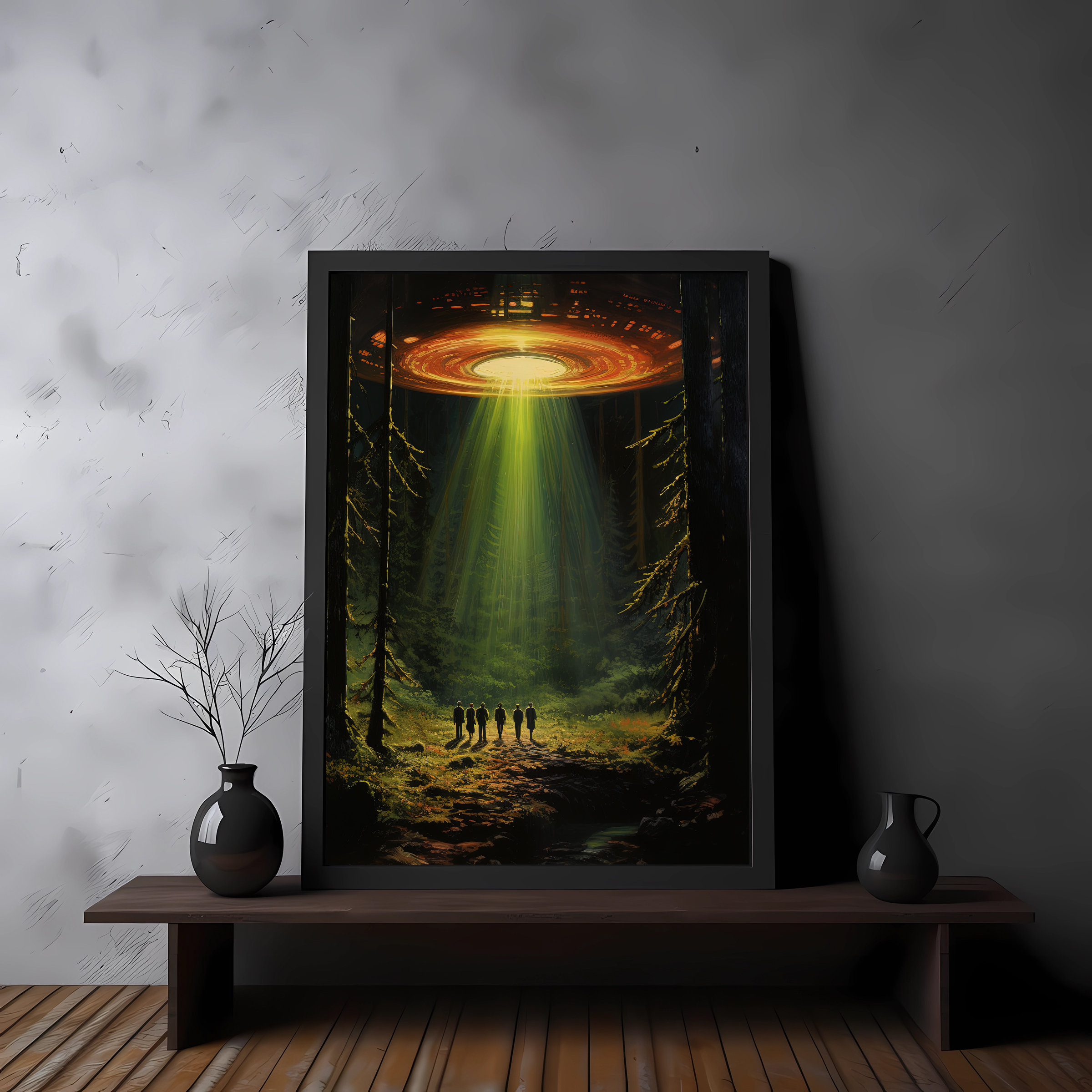 UAP UFO Art Print Art Home Office Decor College Dorm Room Mystery Wall ...