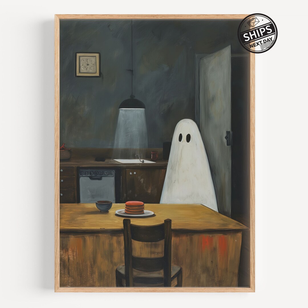 Kitchen Wall Art Ghost Painting Breakfast Poster Art Print Ghost ...