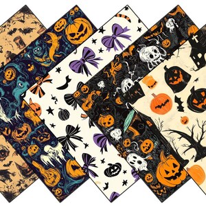 Halloween Digital Paper Mega Bundle , Seamless Gothic, Spooky, Vampire ...