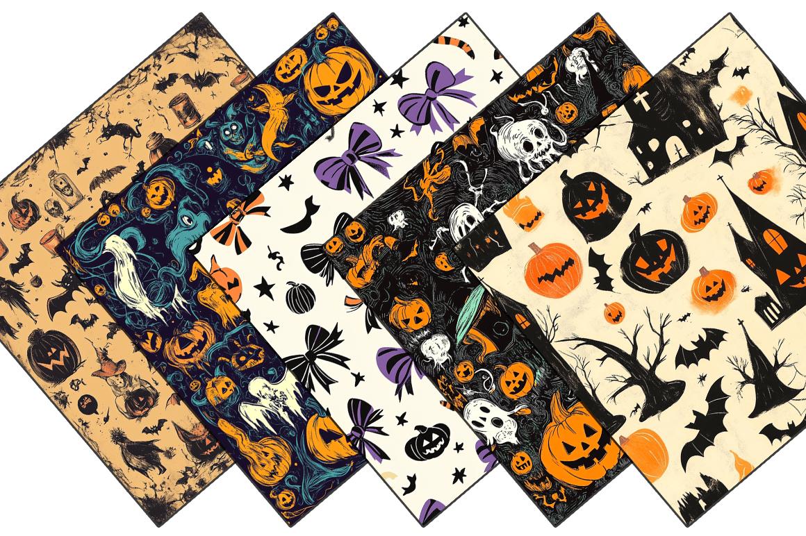 Halloween Digital Paper Mega Bundle , Seamless Gothic, Spooky, Vampire ...