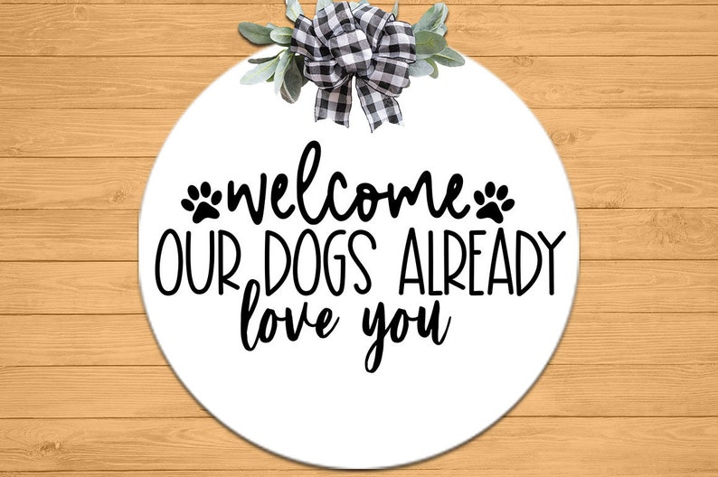 Dog Welcome Sign SVG Bundle, Door Hanger SVG (digital Designs) - Etsy